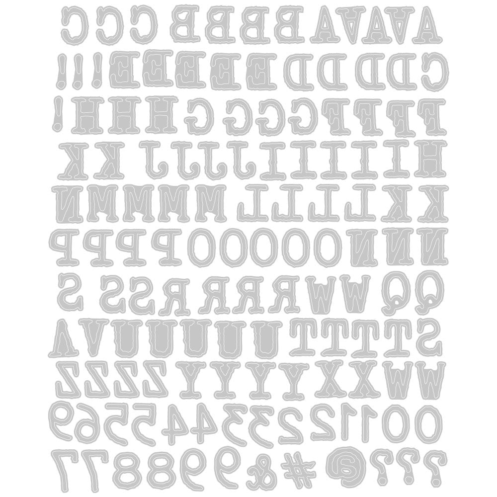 Sizzix Thinlits Die Set 133PK - Alphanumeric Tiny Type Upper by Tim Ho – Sizzix.com