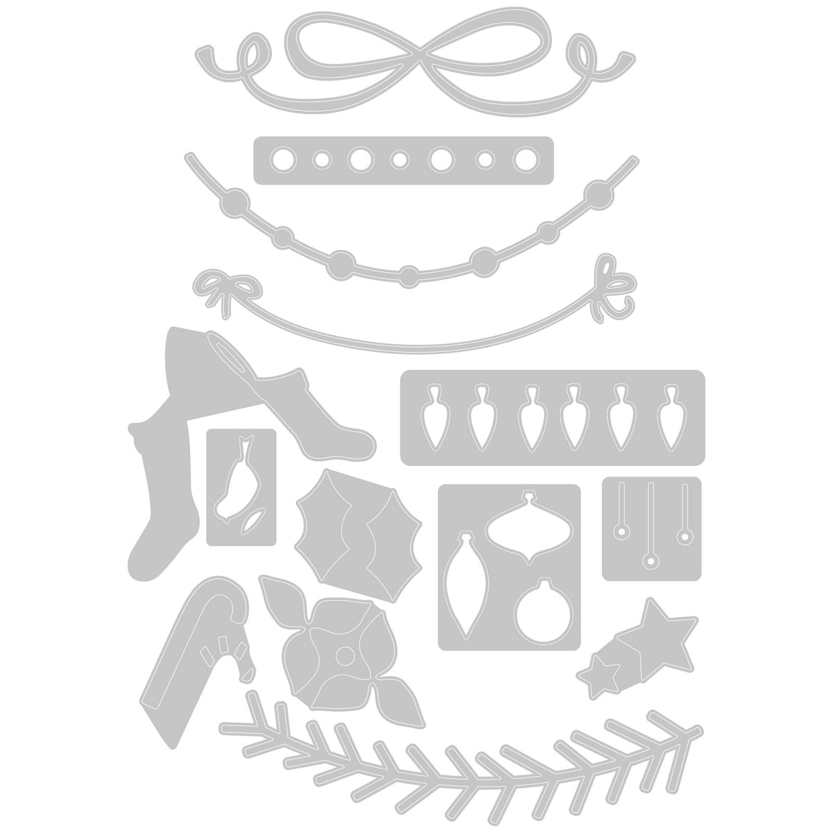 Sizzix Thinlits Die Set 14PK - Christmas Borders – Sizzix.com