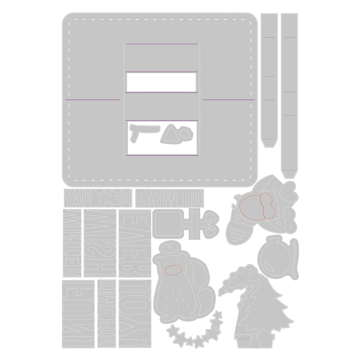 Sizzix Thinlits Die Set 19pk Multi Phrase Pop Up 3065