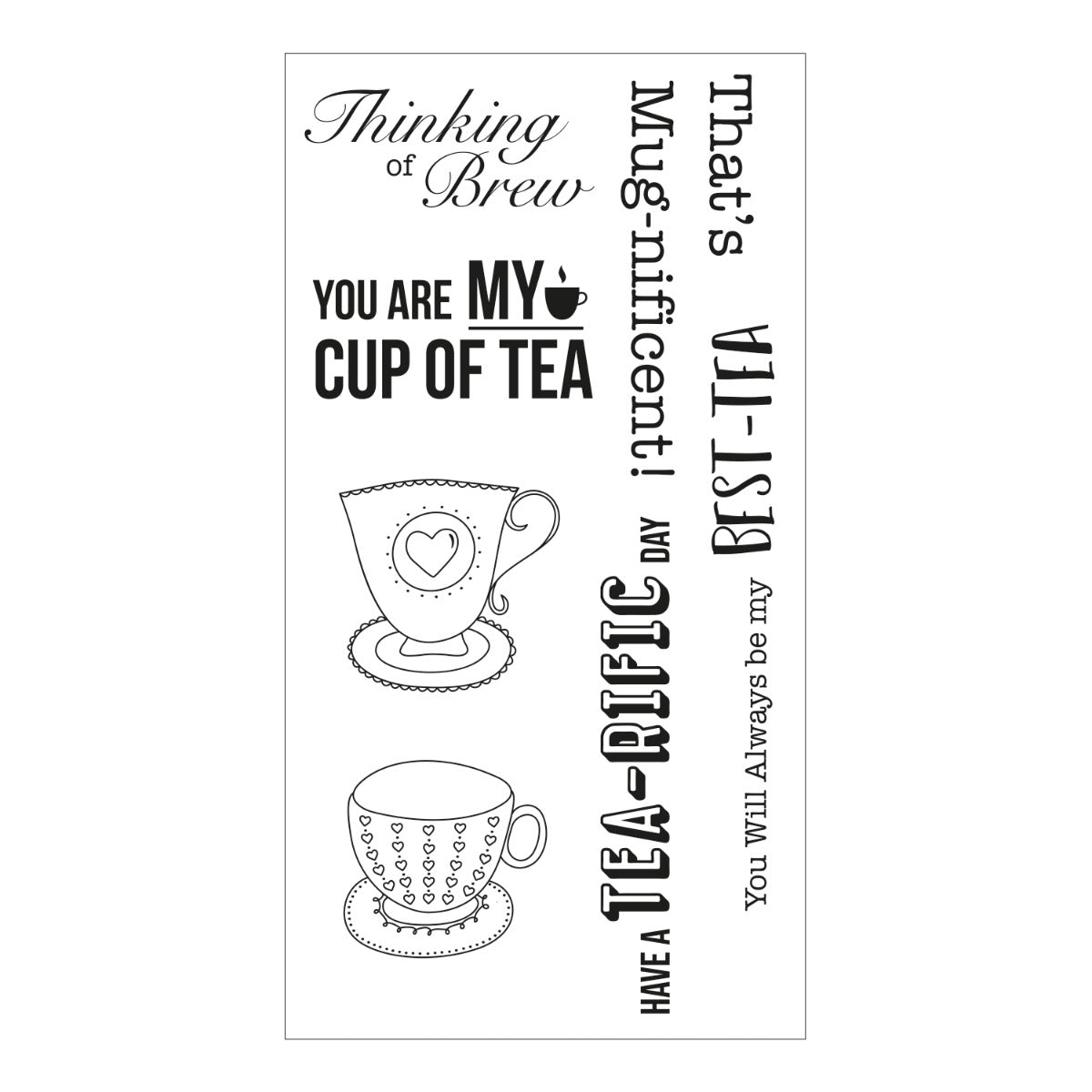 Sizzix Clear Stamps Set 7PK - Tea-rific – Sizzix.com Sizzix Clear Stamps Set 7PK - Tea-rific – Sizzix.com