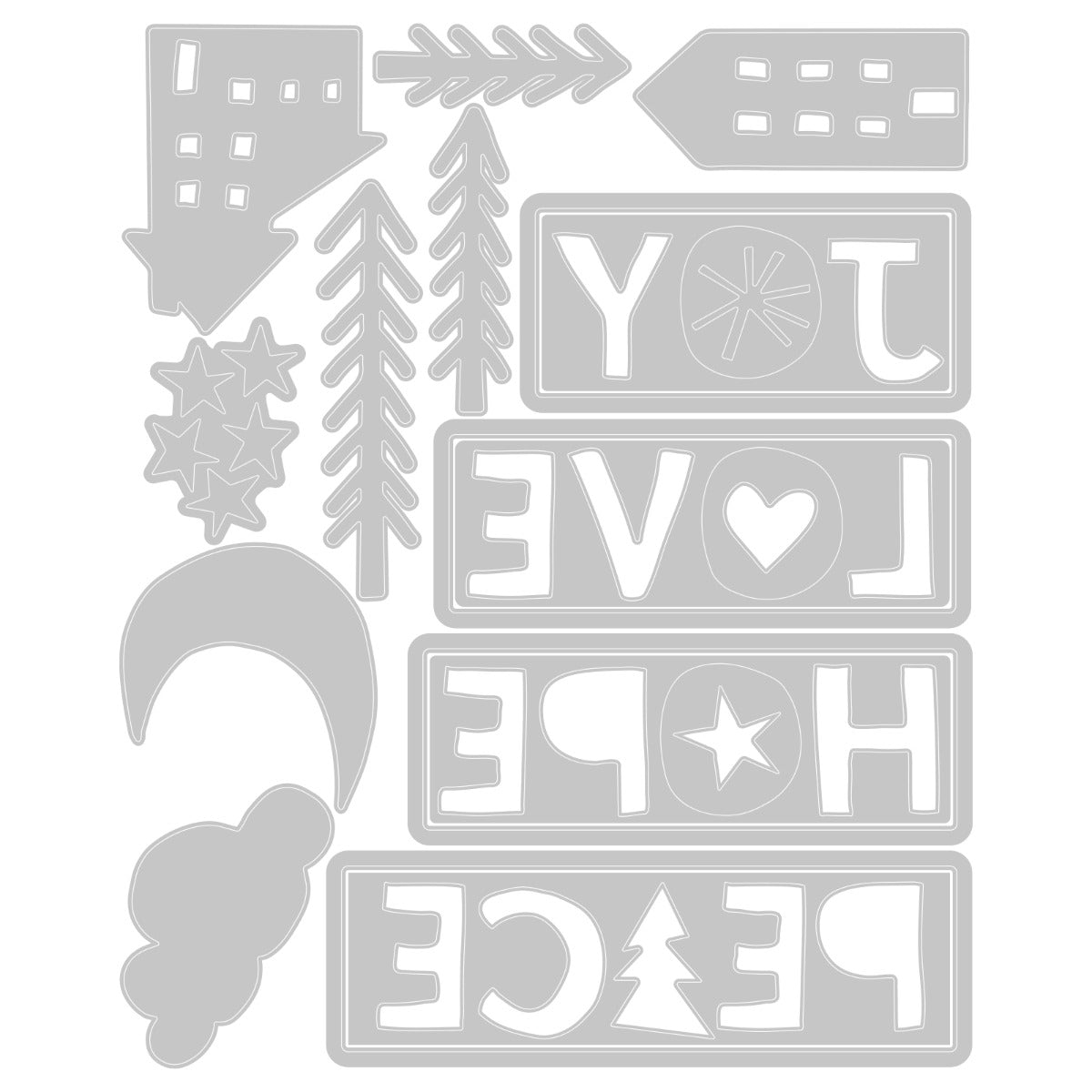 Sizzix Thinlits Die Set 16PK - Christmas Cutouts by Tim Holtz – Sizzix.com