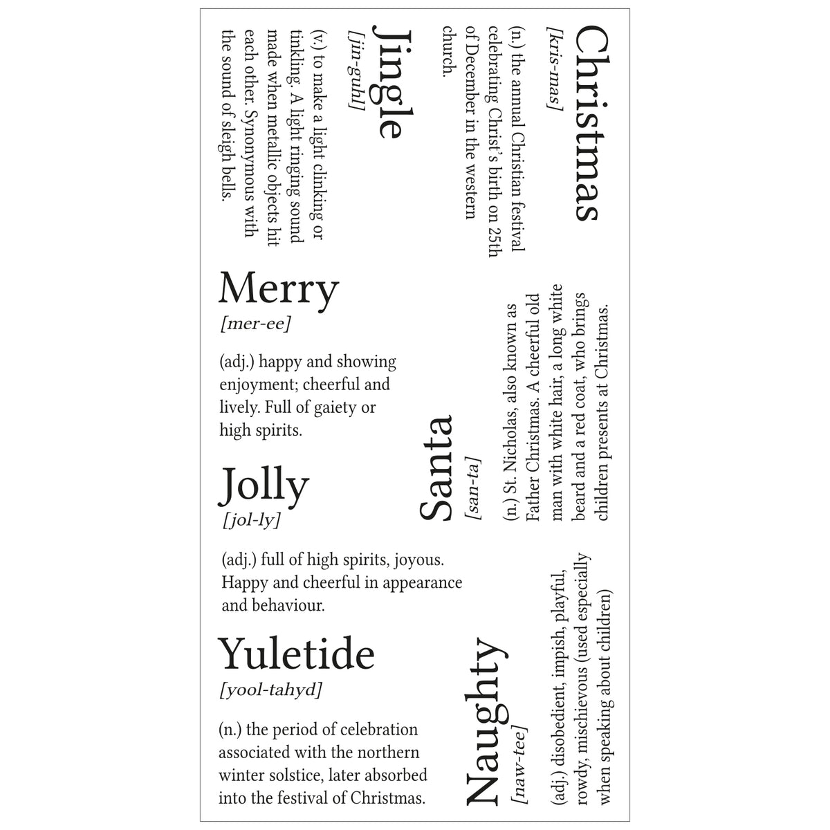 Clear Stamps Set 7PK - Festive Dictionary Definitions – Sizzix.com Clear Stamps Set 7PK - Festive Dictionary Definitions – Sizzix.com