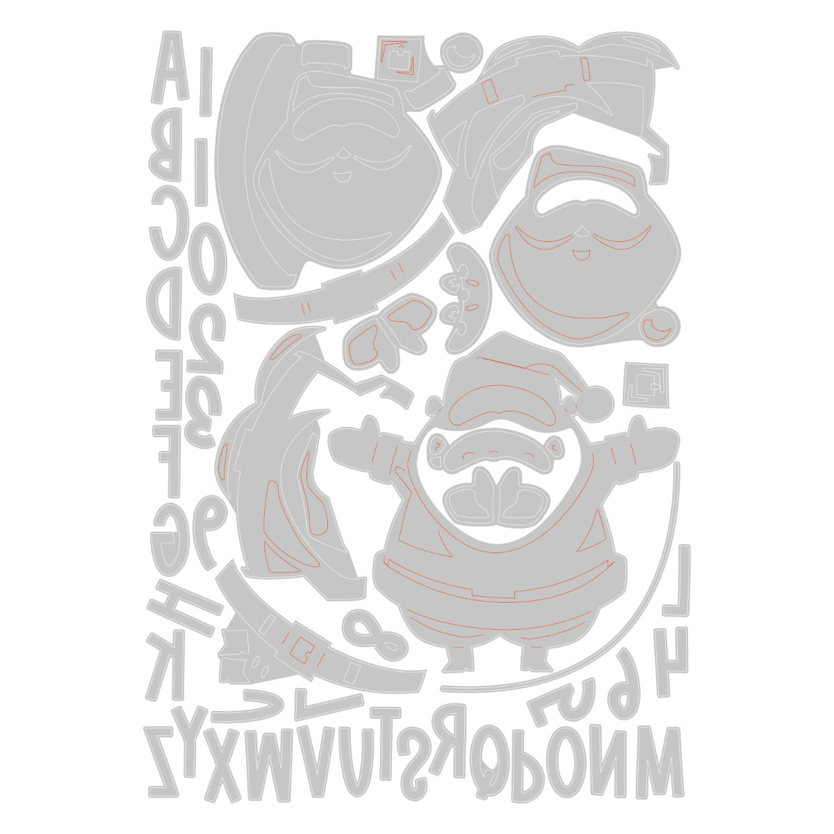 Thinlits Die Set 49PK - Santa Greetings, Colorize by Tim Holtz – Sizzix.com