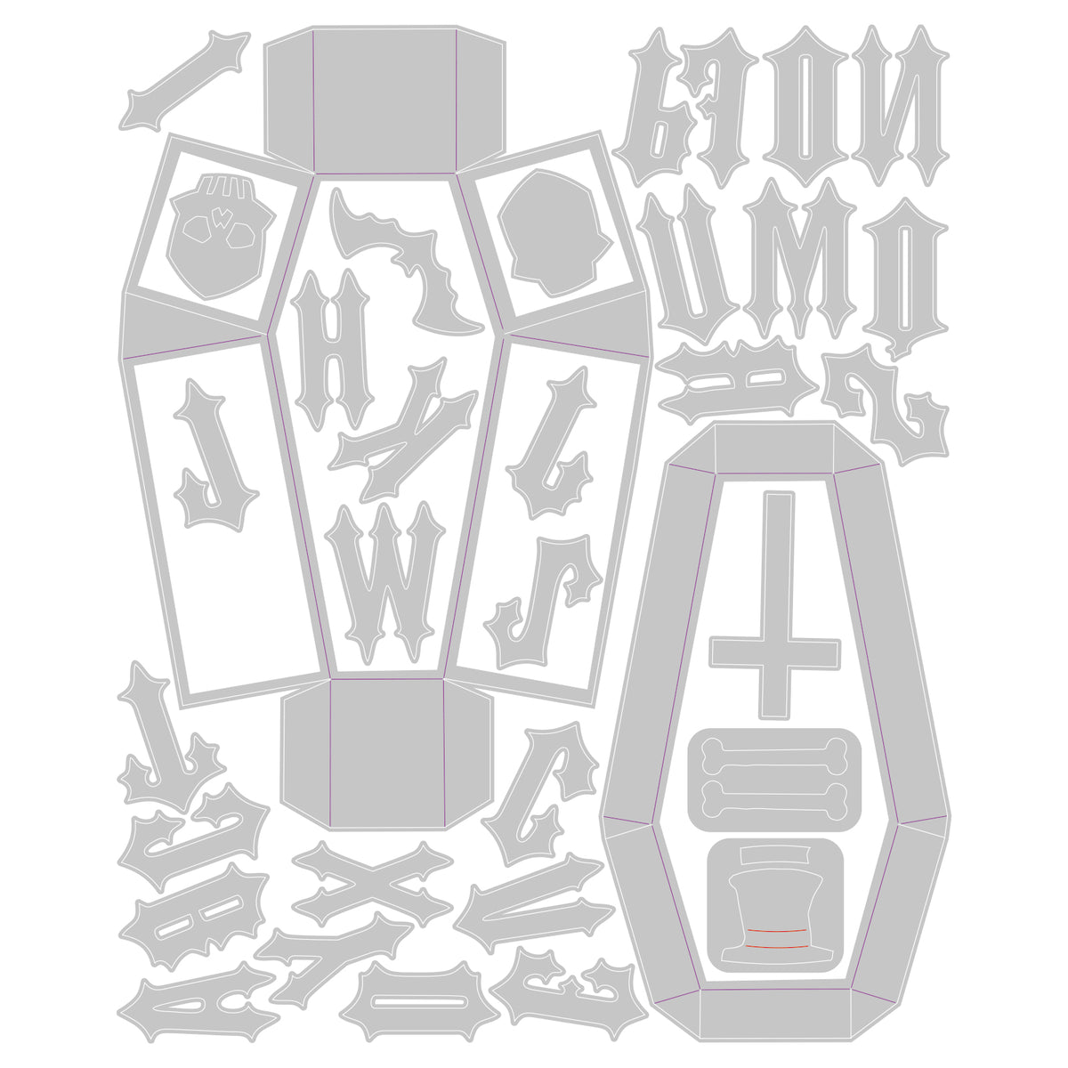 Sizzix Thinlits Die Set 34PK - Vault Coffin Box by Tim Holtz – Sizzix.com