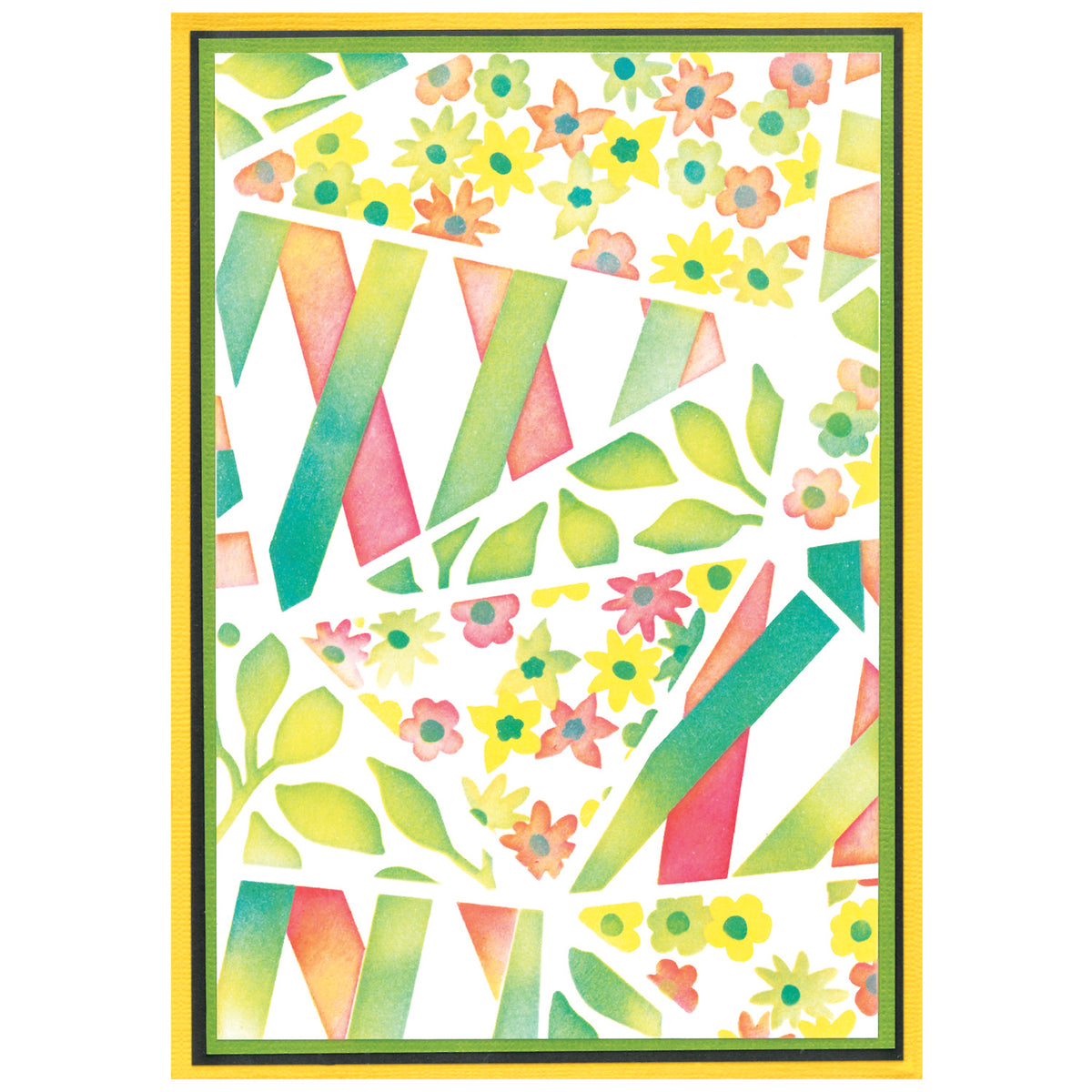 Sizzix A6 Stencil 4PK - Fragmented Floral #2 by Stacey Park – Sizzix.com