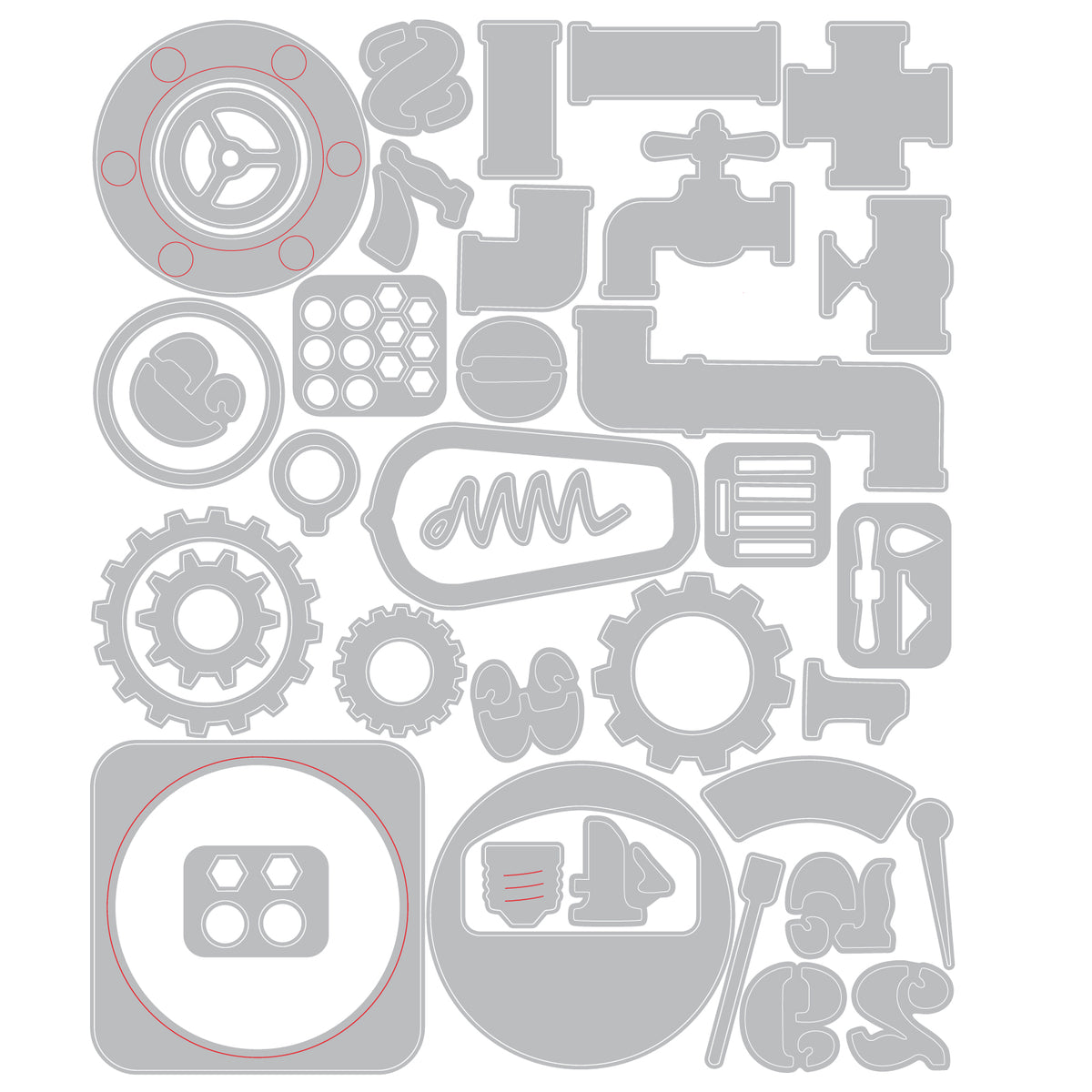 Sizzix Thinlits 37PK Die Set - Vault Industrial by Tim Holtz – Sizzix.com