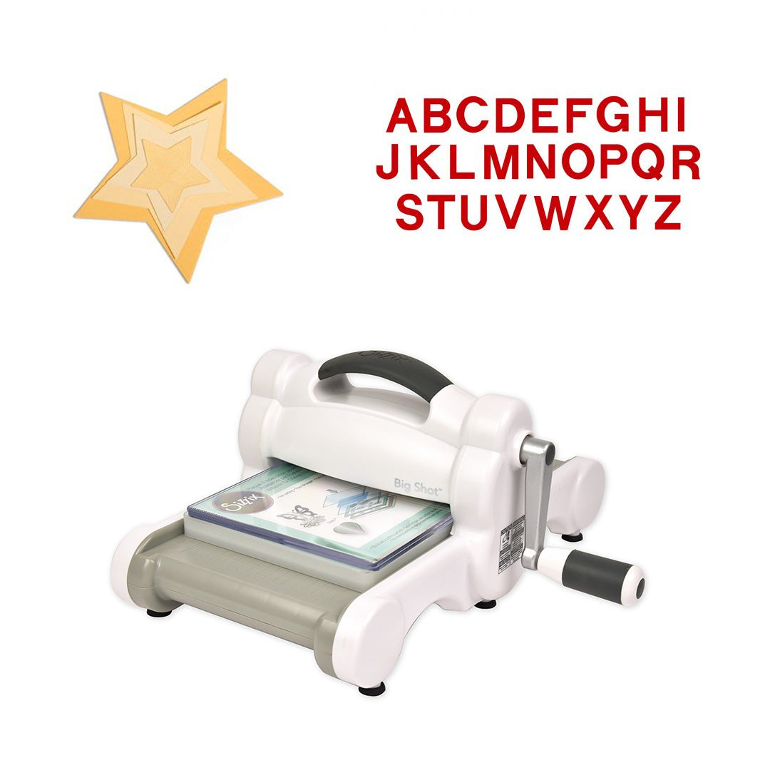 Sizzix Big Shot Starter Set w/Sizzix Bigz 3 1/2" Alphabet & Sizzix Fra ...