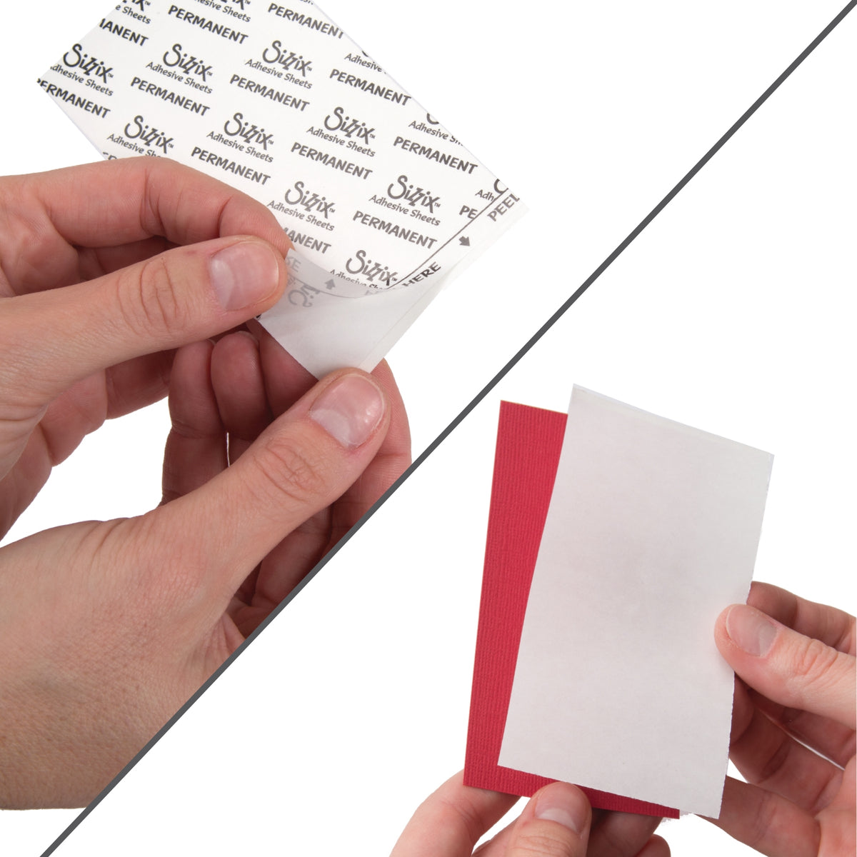 Sizzix Making Essential - Adhesive Sheets, 2 1/2" x 4 3/4", Permanent ...