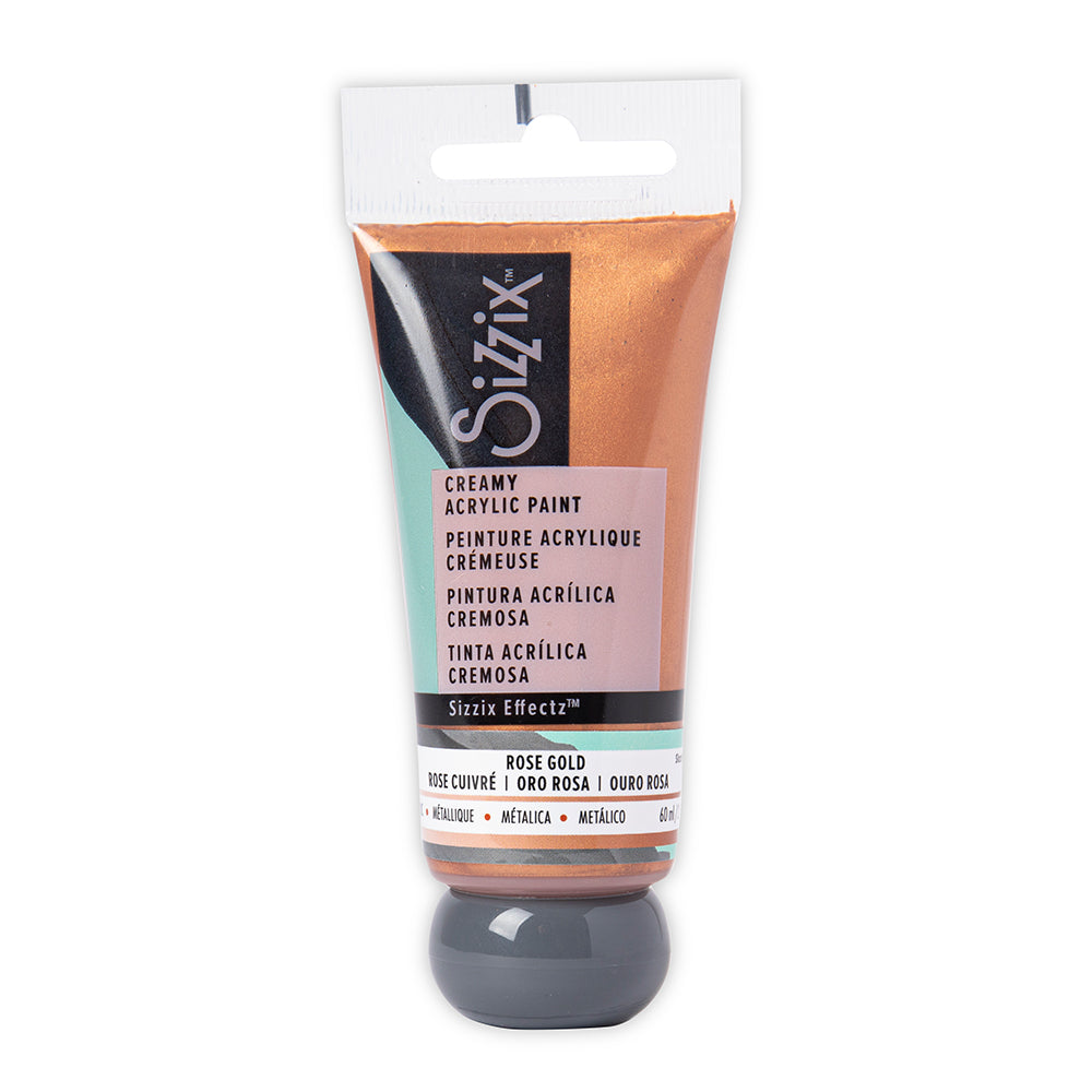 Sizzix Effectz - Creamy Matte Acrylic Paint, Rose Gold, 60ml – Sizzix.com