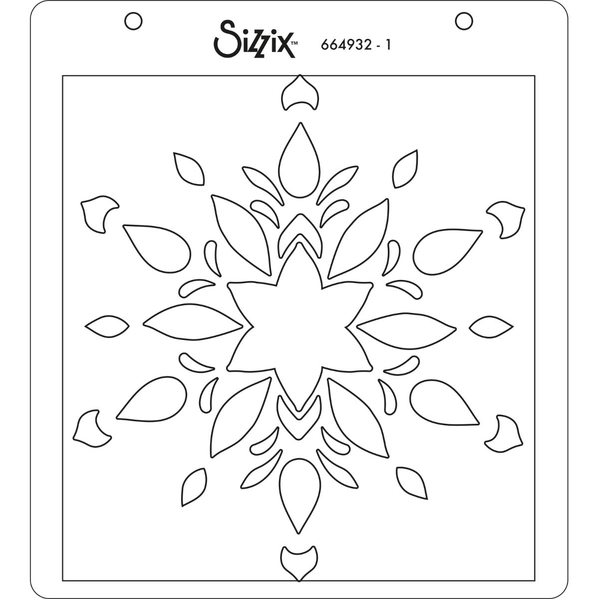 Sizzix Layered Stencils 4PK - Snowflake – Sizzix.com