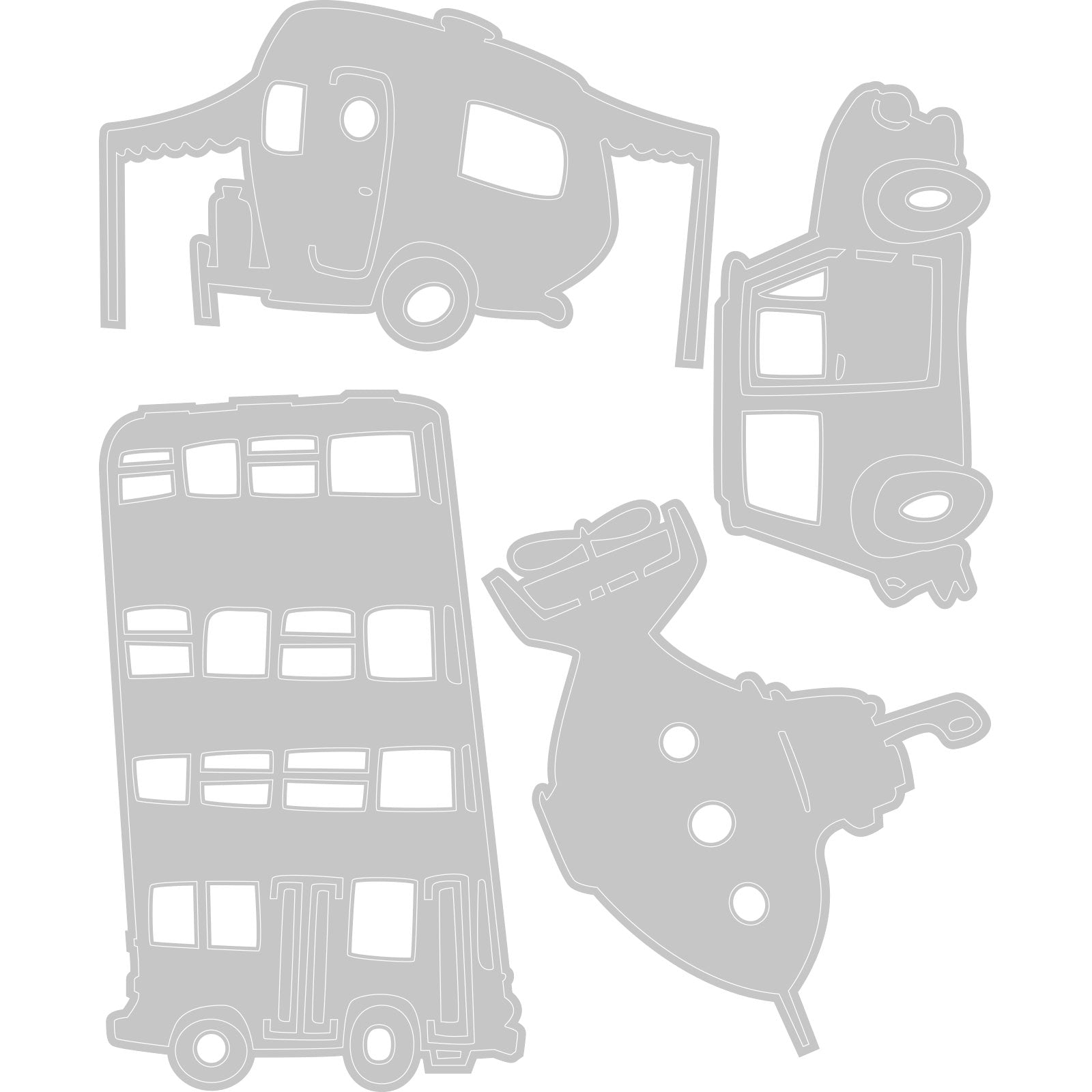 Sizzix Thinlits Die Set 4PK - Wacky Transport #1 by Tim Holtz – Sizzix.com