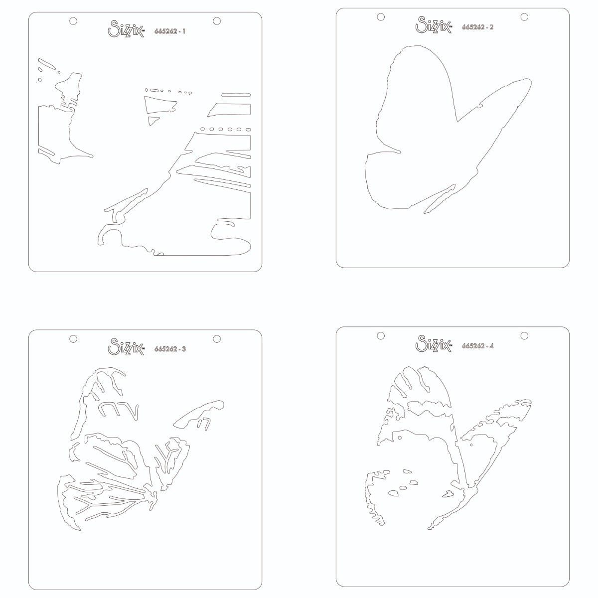 Sizzix Layered Stencils 4PK - Butterfly – Sizzix.com