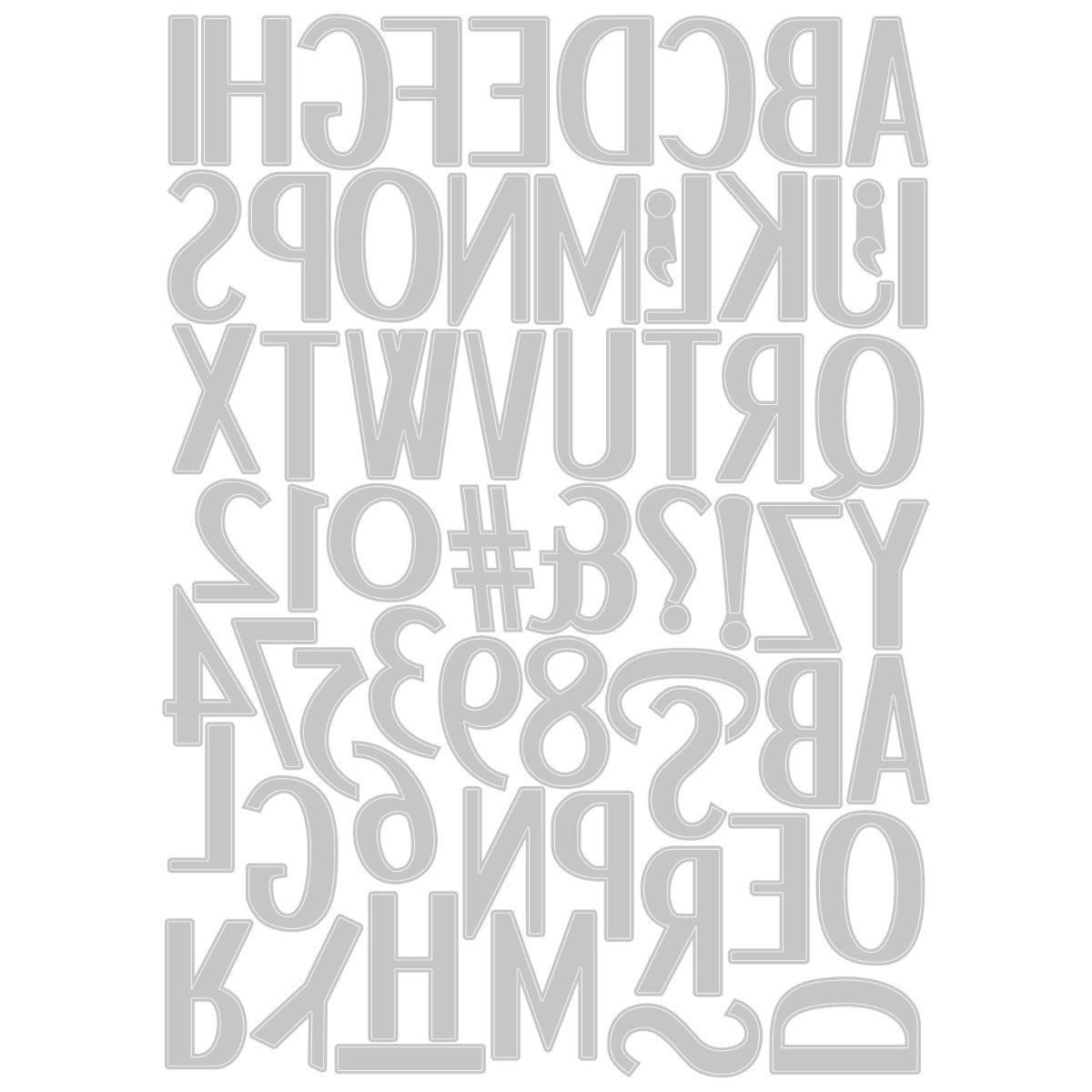 Sizzix Thinlits Die Set 62PK - Stylized Alphabet – Sizzix.com