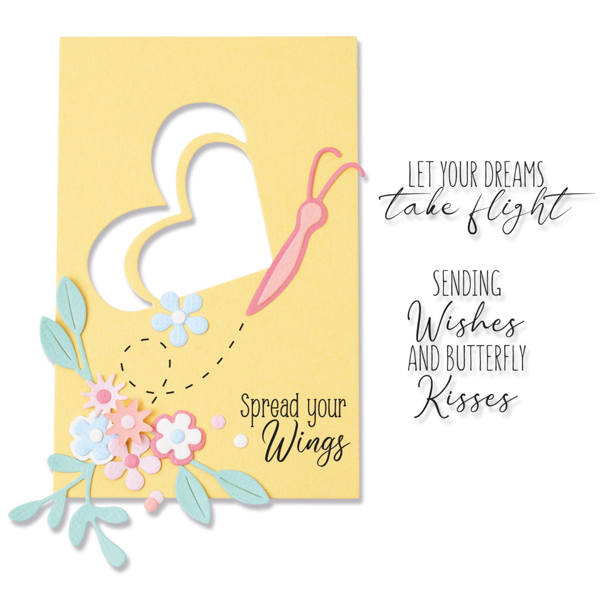 Sizzix Framelits Die Set 6PK w/4PK Stamps - Butterfly Wishes – Sizzix.com