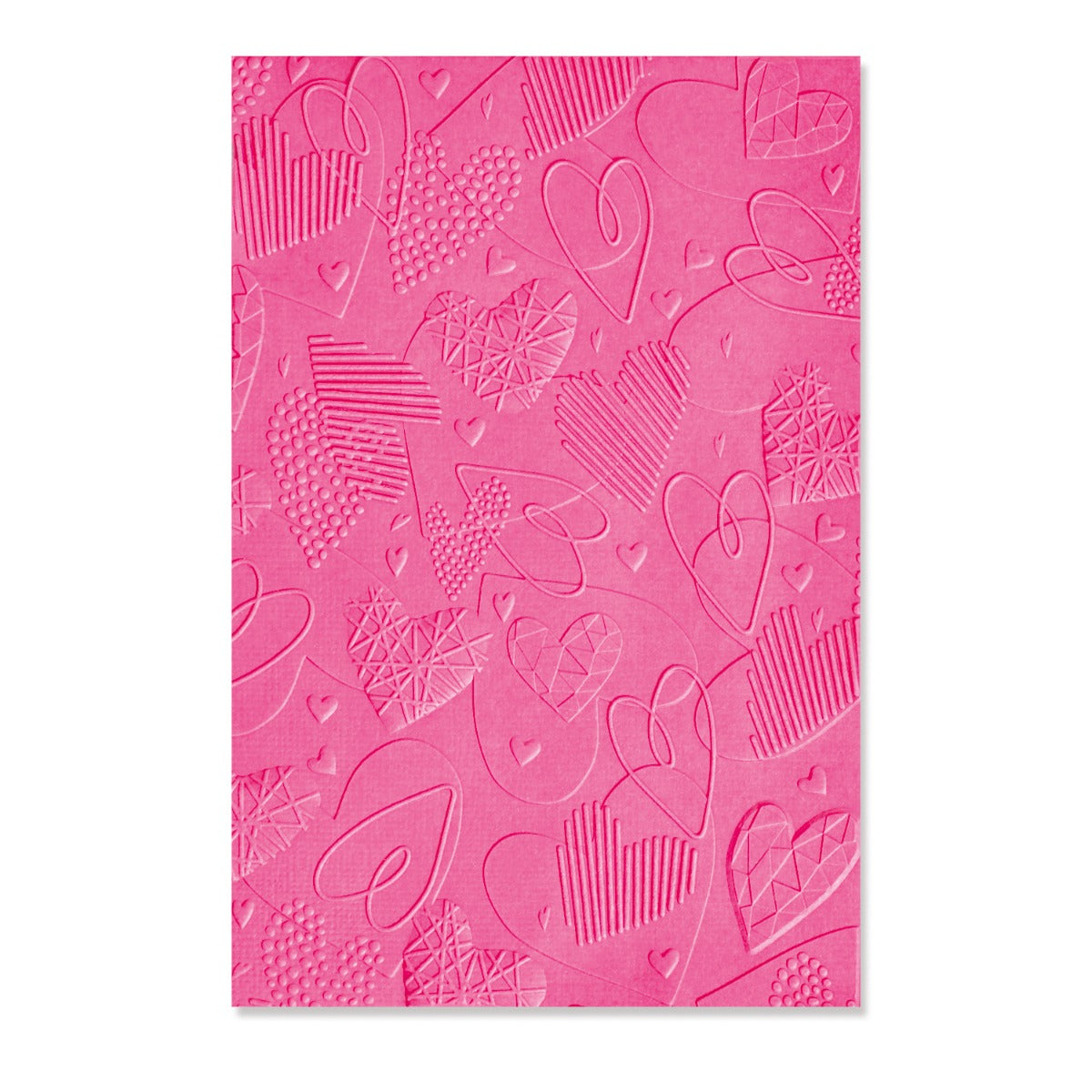 Sizzix 3-D Textured Impressions Embossing Folder - Mark Making Hearts ...