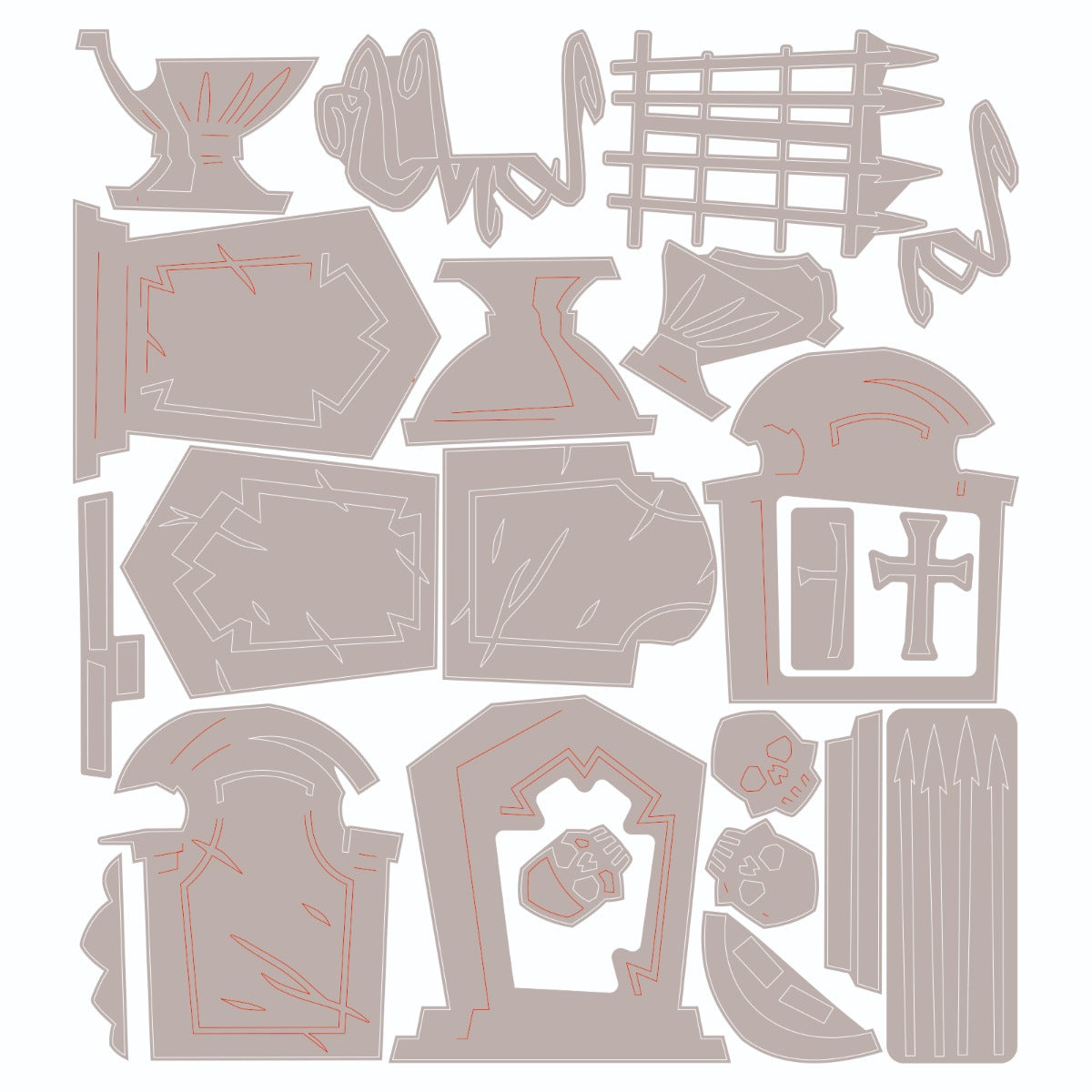 Thinlits Die Set 22PK - Graveyard, Colorize by Tim Holtz – Sizzix.com