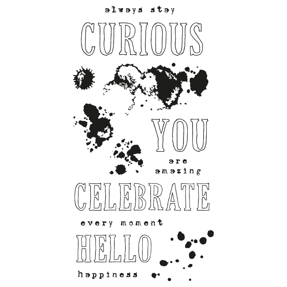 Sizzix Clear Stamps Set 13PK - Hello You Sentiments by 49 and Market ...