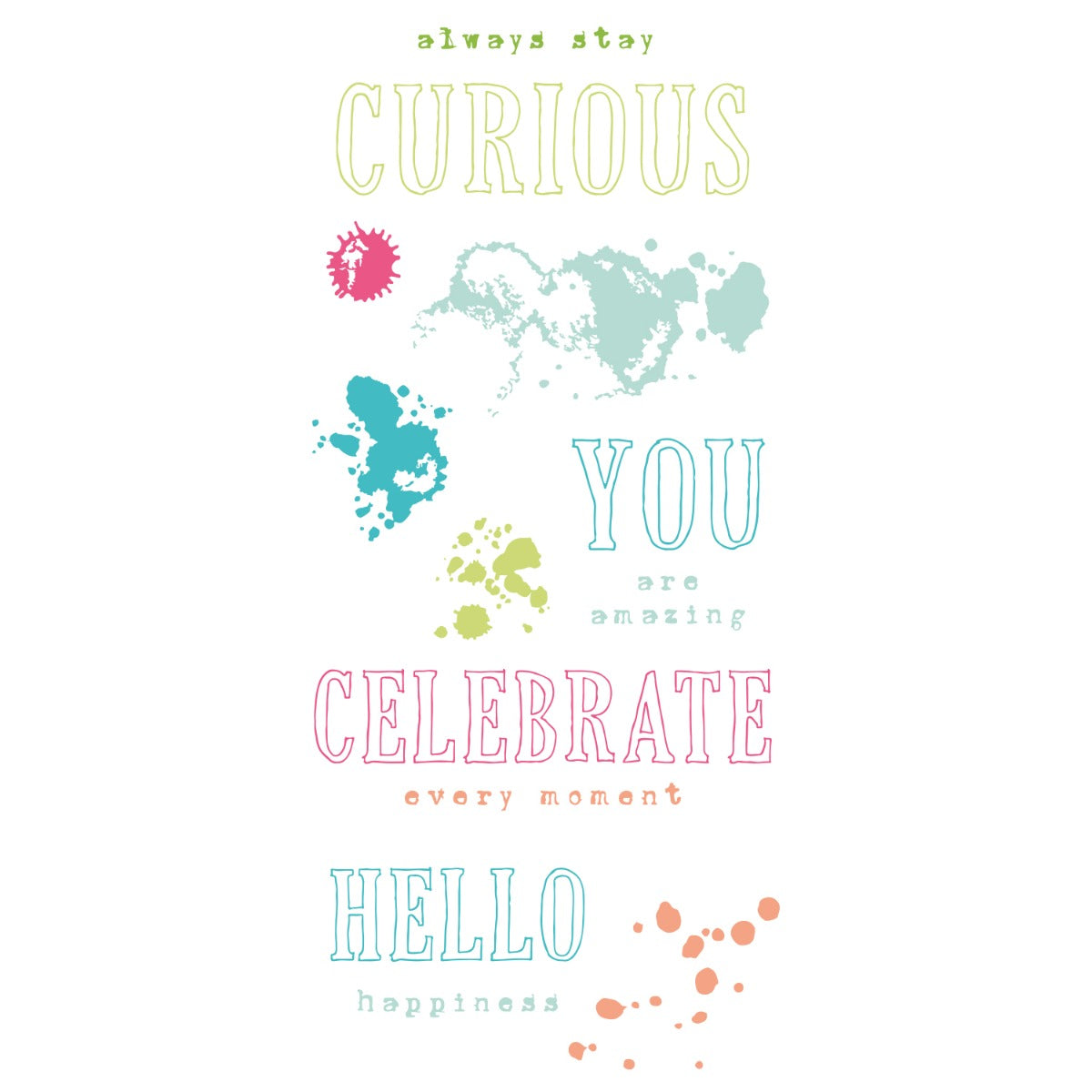 Sizzix Clear Stamps Set 13PK - Hello You Sentiments by 49 and Market ...