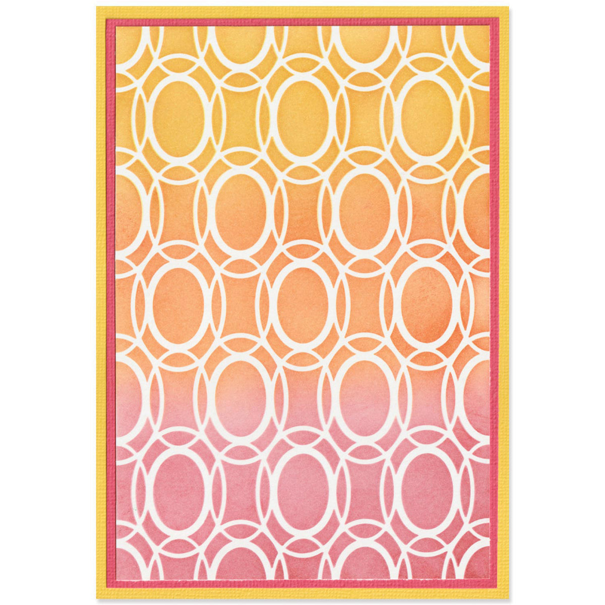 Sizzix A6 Stencil 1PK - Cosmopolitan, Golden Rings #2 by Stacey Park ...