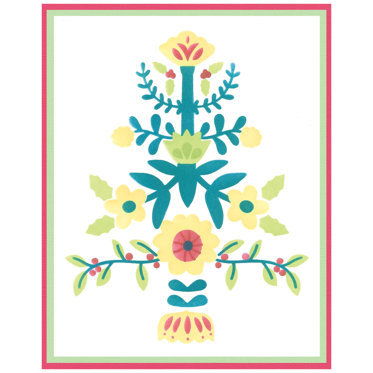 Sizzix A6 Layered Stencils 4PK - Folk Tree by Catherine Pooler – Sizzix.com