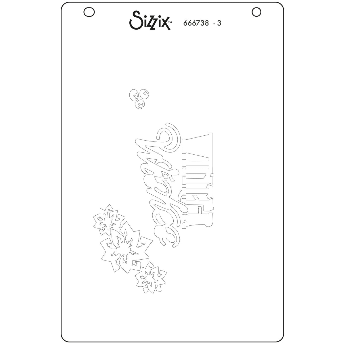 Sizzix A6 Layered Stencils 4PK - Winter Wishes #3 – Sizzix.com