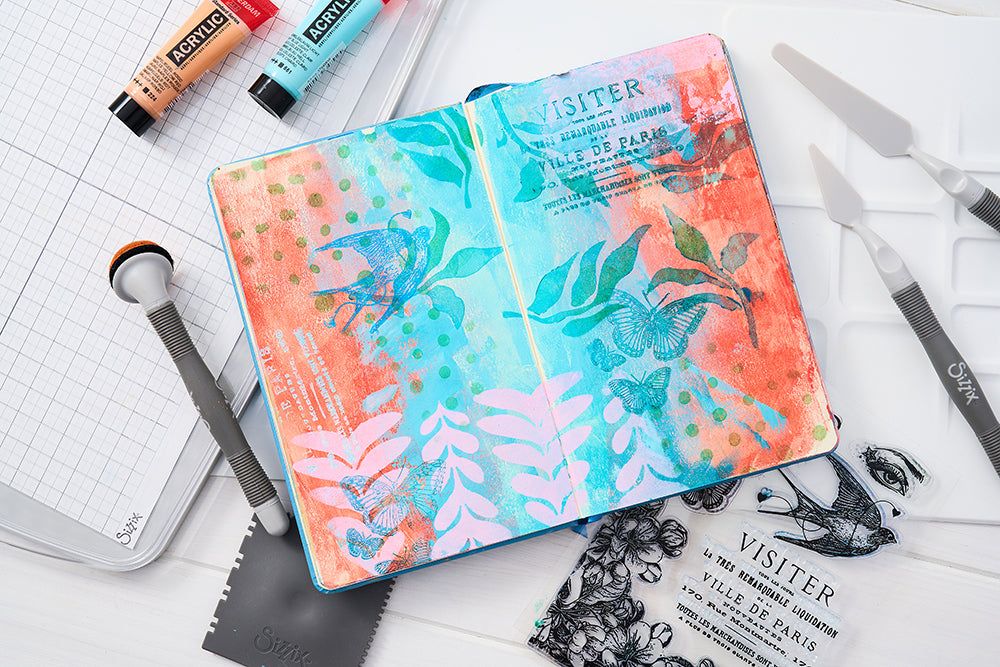 Sizzix Studio Stamps Set 6PK / 3PK Stencils - The Visiter by Cat Kerr ...