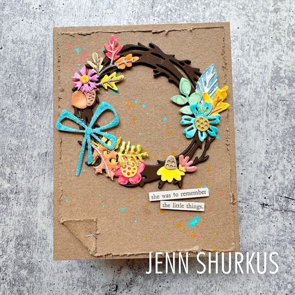 Sizzix Thinlits Die Set 14PK - Vault Foliage Wreath by Tim Holtz – Sizzix.com