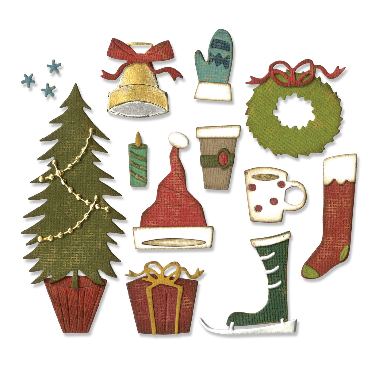 Sizzix Thinlits Die Set 12PK - Festive Things by Tim Holtz – Sizzix.com