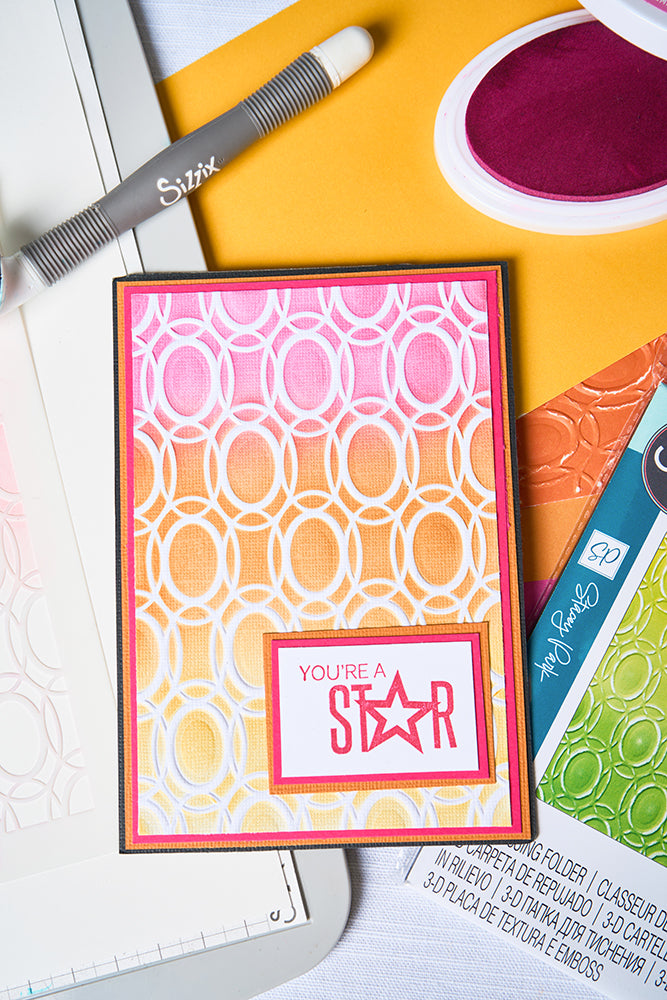 Sizzix A6 Stencil 1PK - Cosmopolitan, Golden Rings #2 by Stacey Park ...